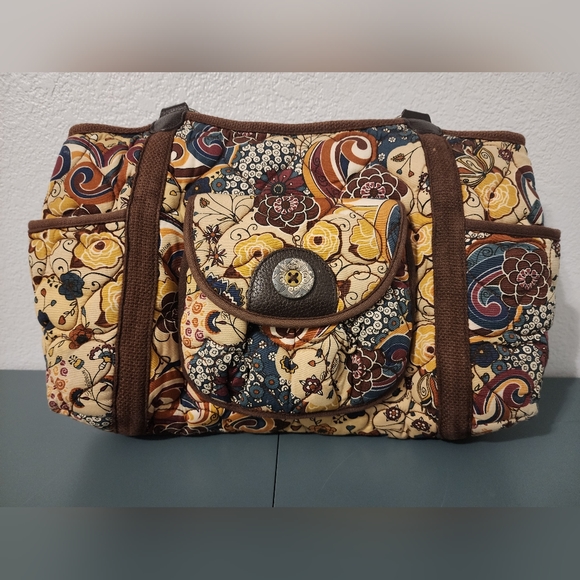Brighton | Bags | Womens Brighton Quilted Floral Bag Fabric Shoulder ...